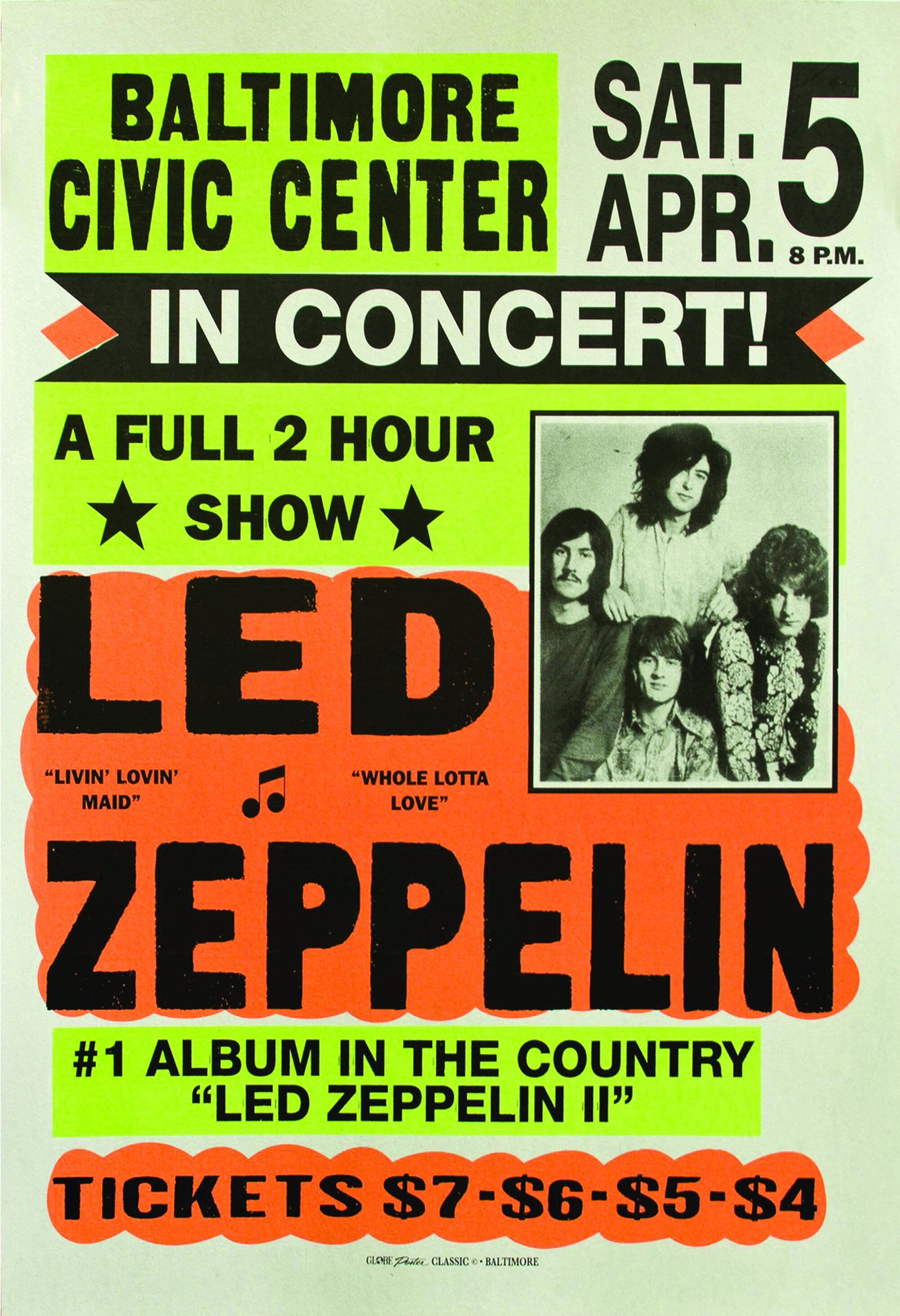 Led Zeppelin Re-print Vintage Concert Poster - Etsy