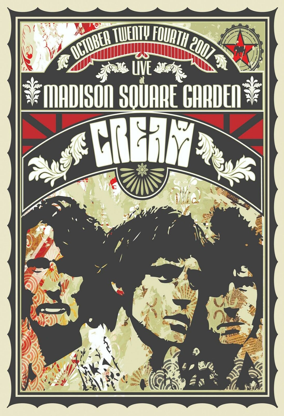 Cream Re-print Vintage Concert Poster - Etsy