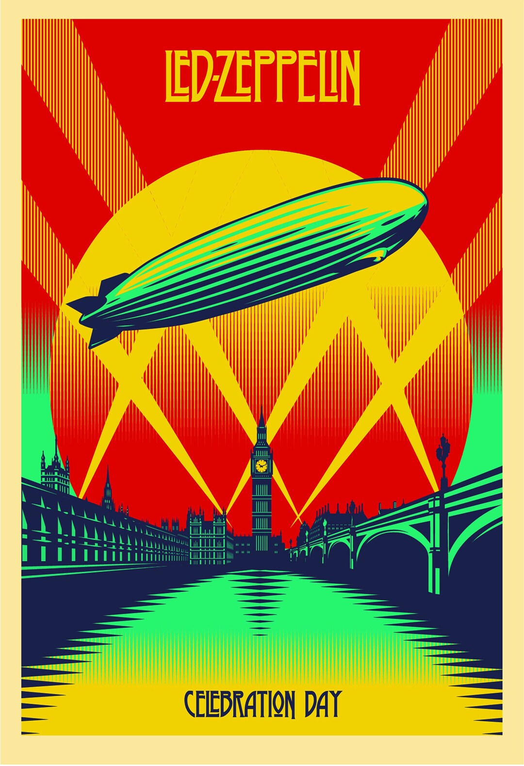 Led Zeppelin Re-print Vintage Concert Poster - Etsy