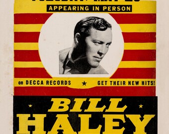 Bill Haley and His Comets 1955 Concert Poster Print - Etsy