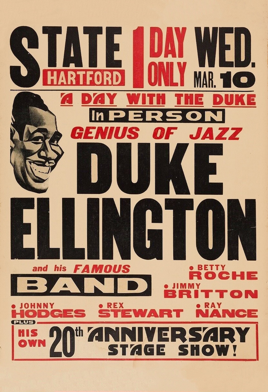 Duke Ellington Re-print Vintage Concert Poster - Etsy