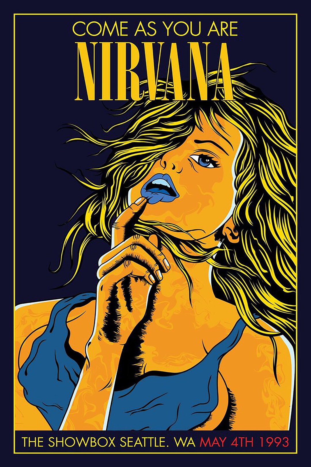 Nirvana Re-print Vintage Concert Poster - Etsy
