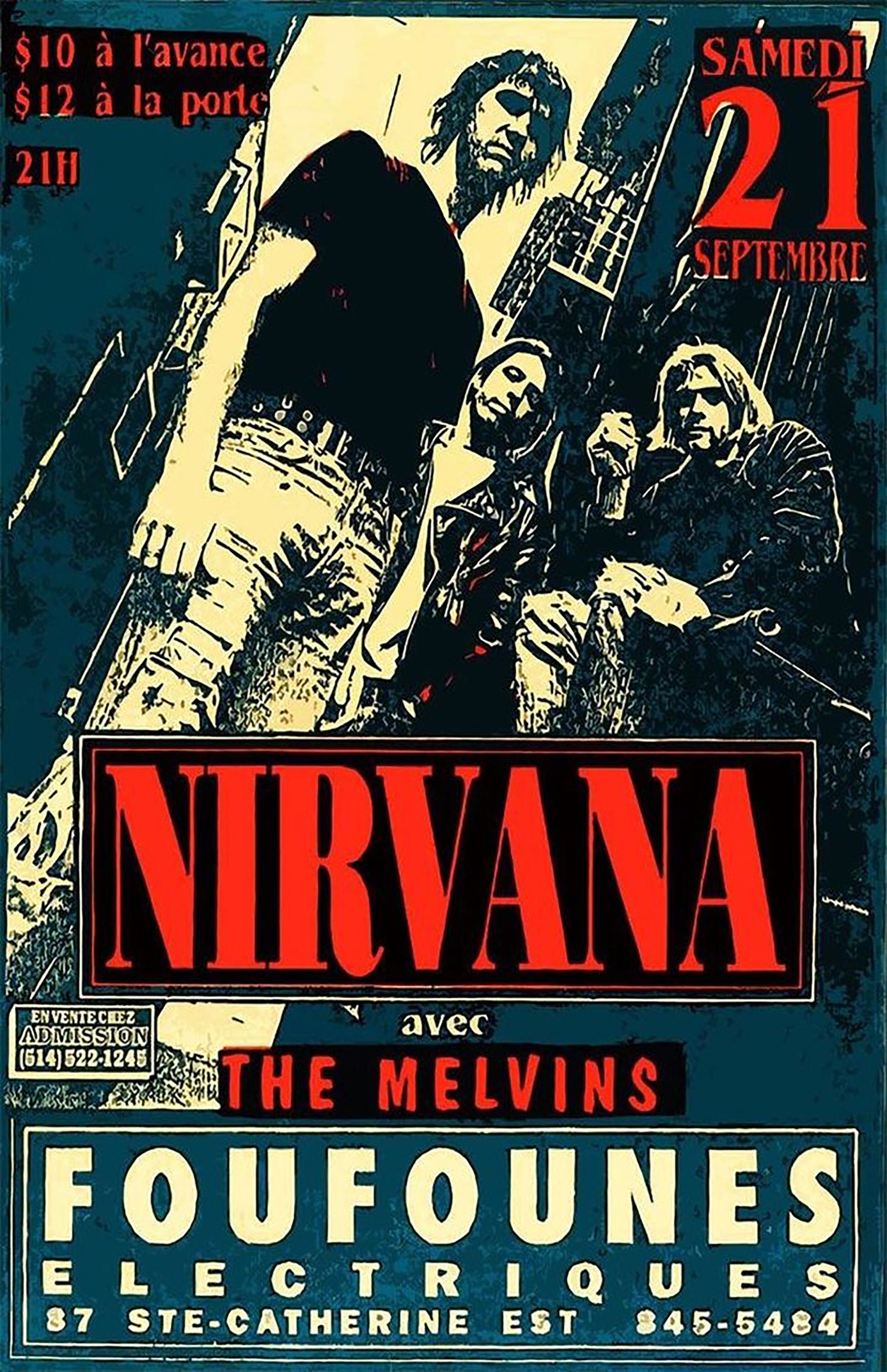 Nirvana Re-print Vintage Concert Poster - Etsy