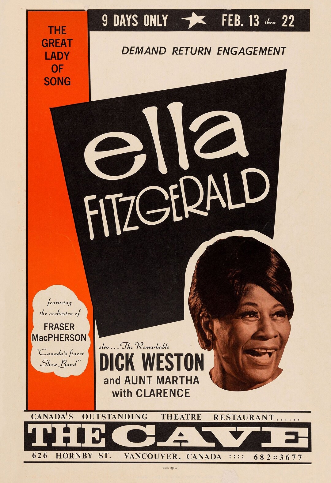 Ella Fitzgerald Re-print Vintage Concert Poster - Etsy