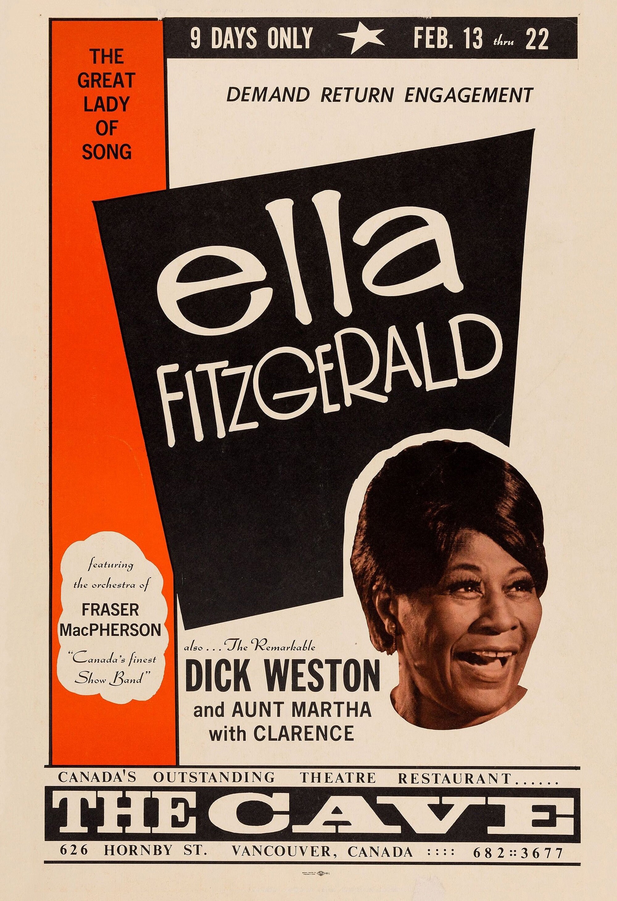 Ella Fitzgerald Re-print Vintage Concert Poster - Etsy