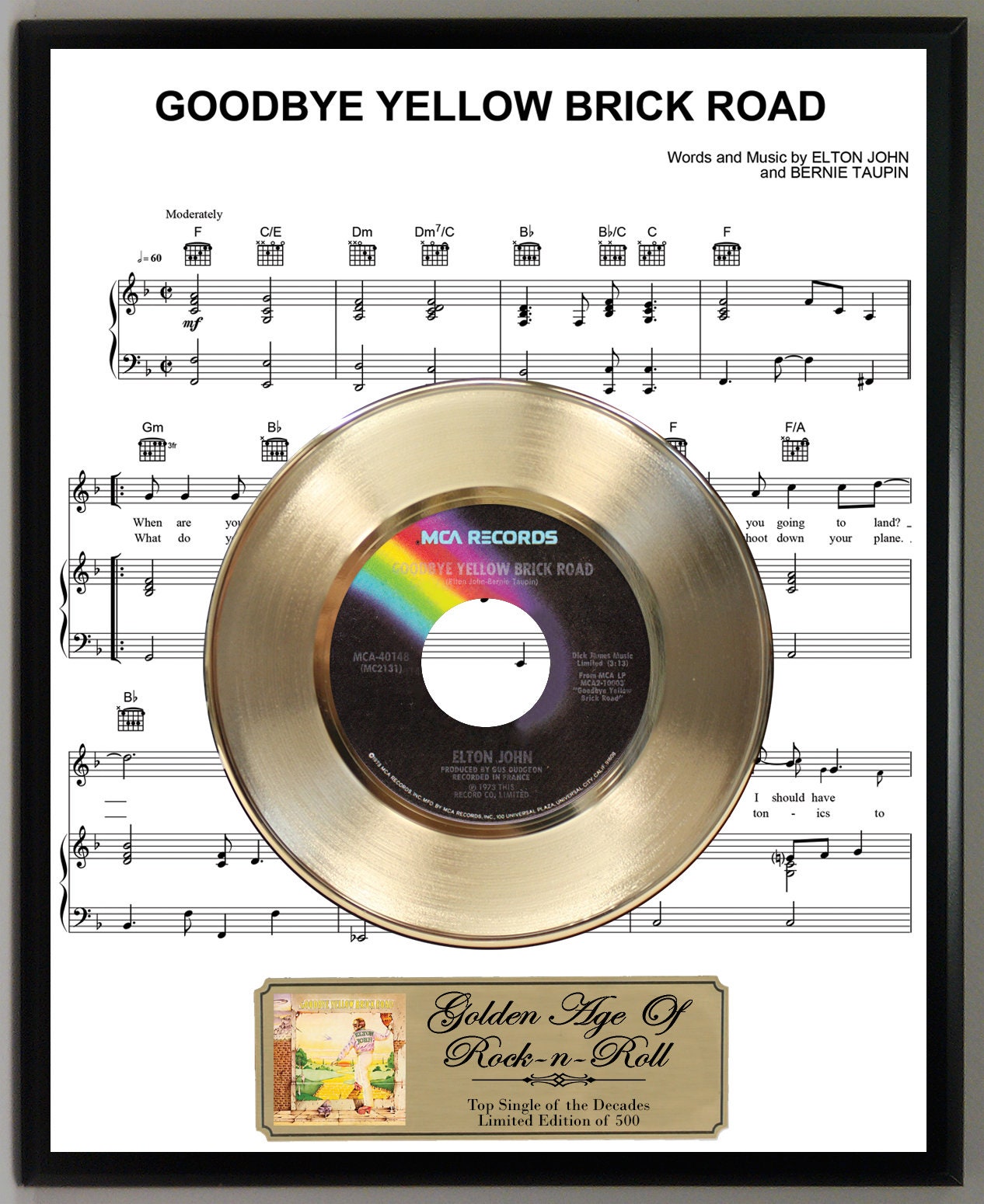 Elton John Goodbye Yellow Brick Road Single