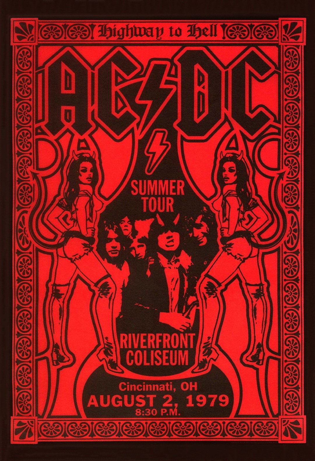 AC/DC Summer Tour Re-print Vintage Concert Poster - Etsy