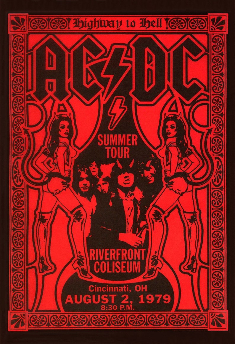 AC/DC Summer Tour Re-print Vintage Concert Poster - Etsy