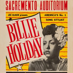 Billie Holiday Re-print Vintage Concert Poster - Etsy
