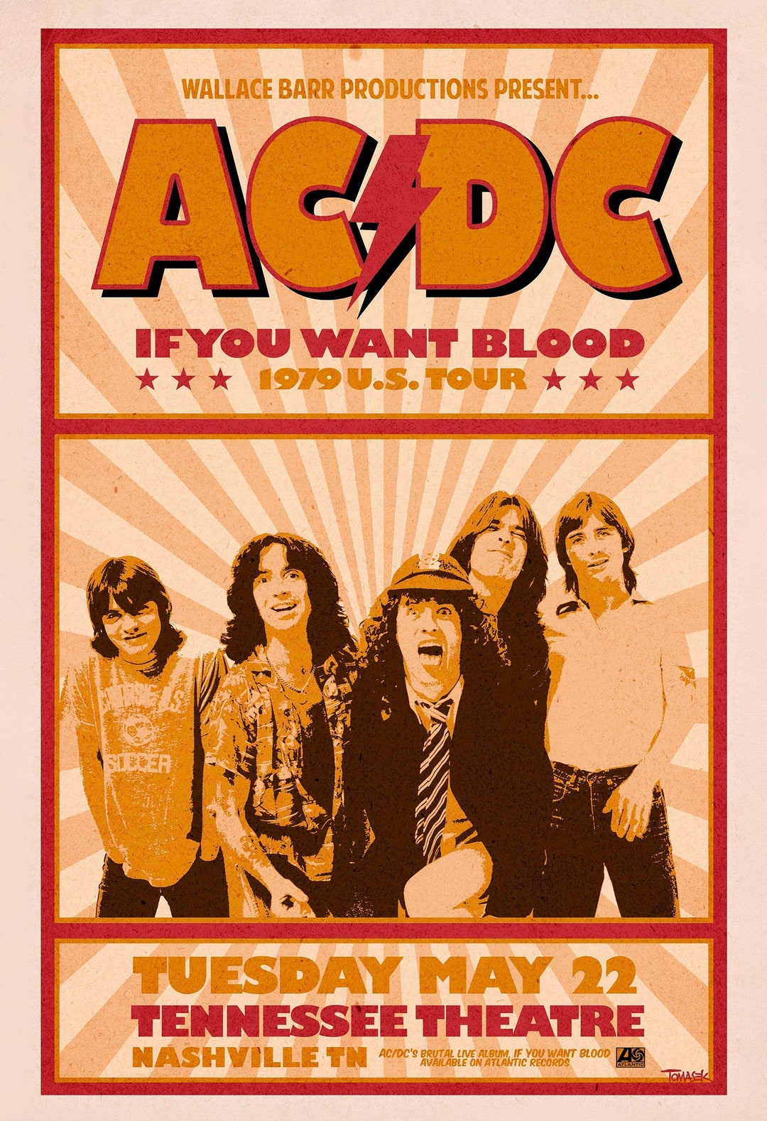 AC/DC Re-print Vintage Concert Poster - Etsy