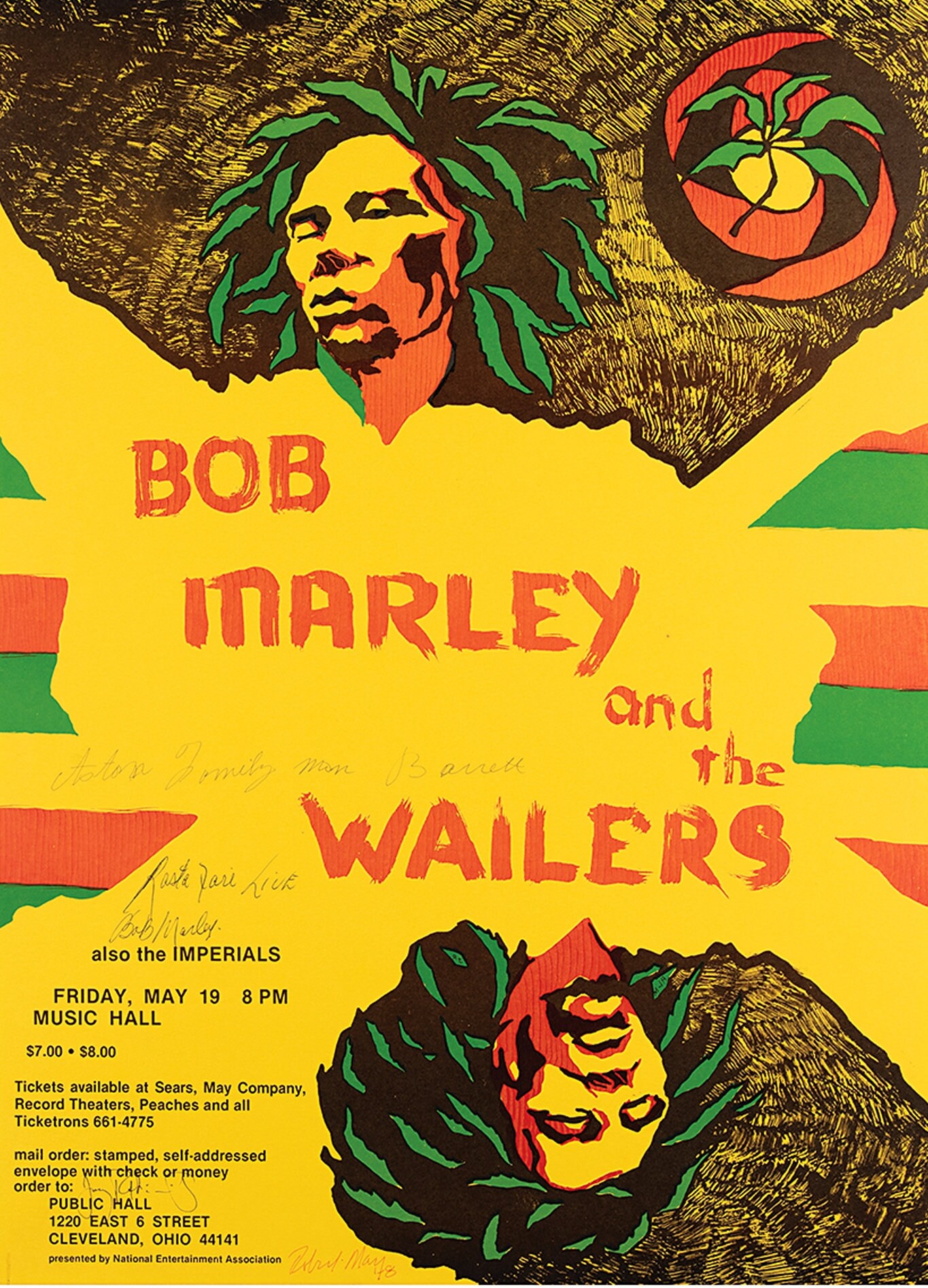 Bob Marley and the Wailers Re-print Vintage Concert Poster - Etsy
