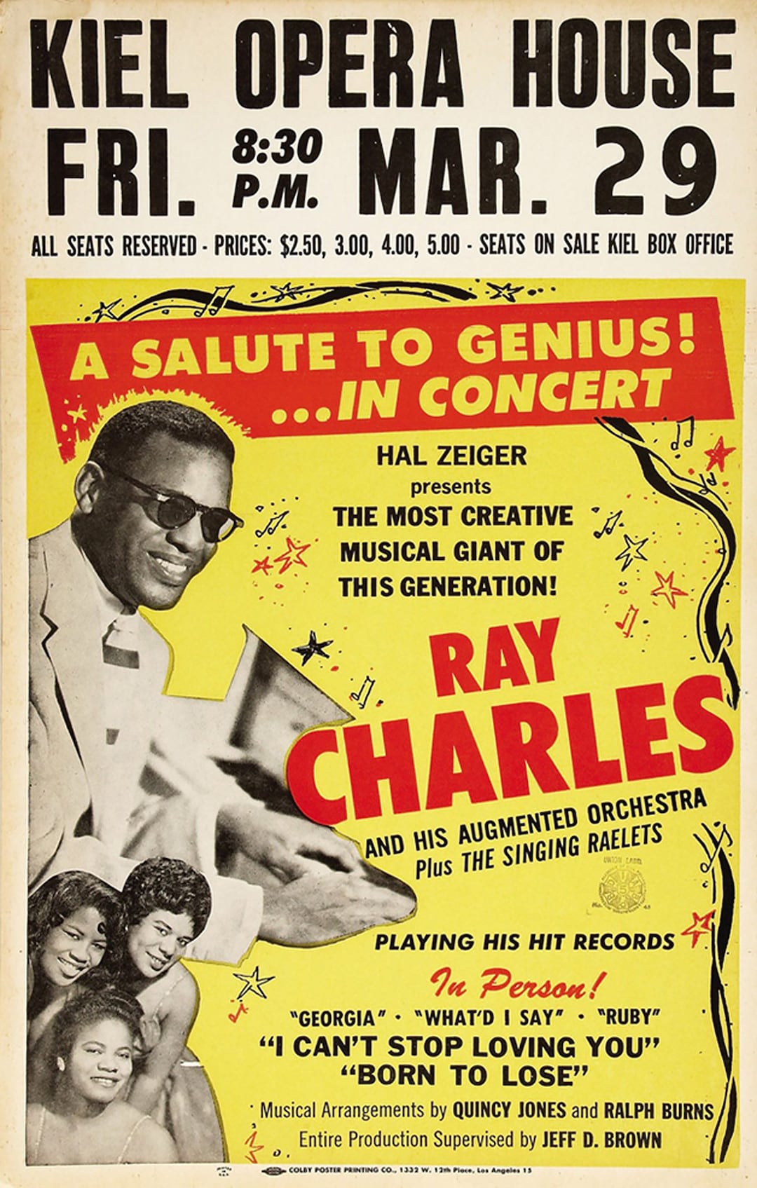 Ray Charles Re-print Vintage Concert Poster - Etsy