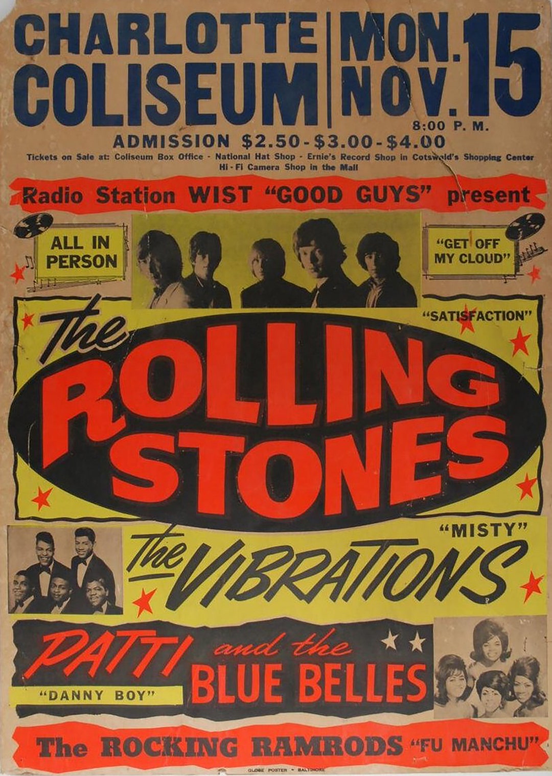 Rolling Stones Re-print Vintage Concert Poster - Etsy