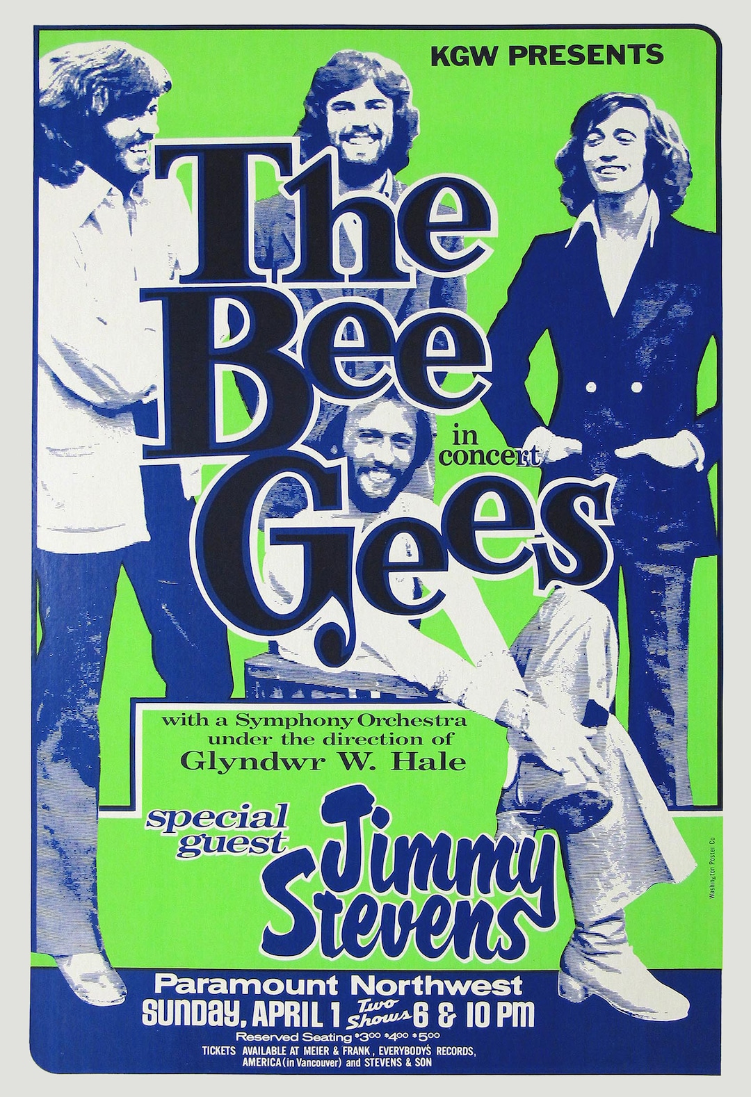 Bee Gees Re-print Vintage Concert Poster - Etsy
