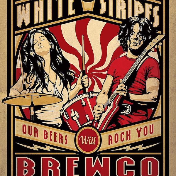 White Stripes Poster - Etsy