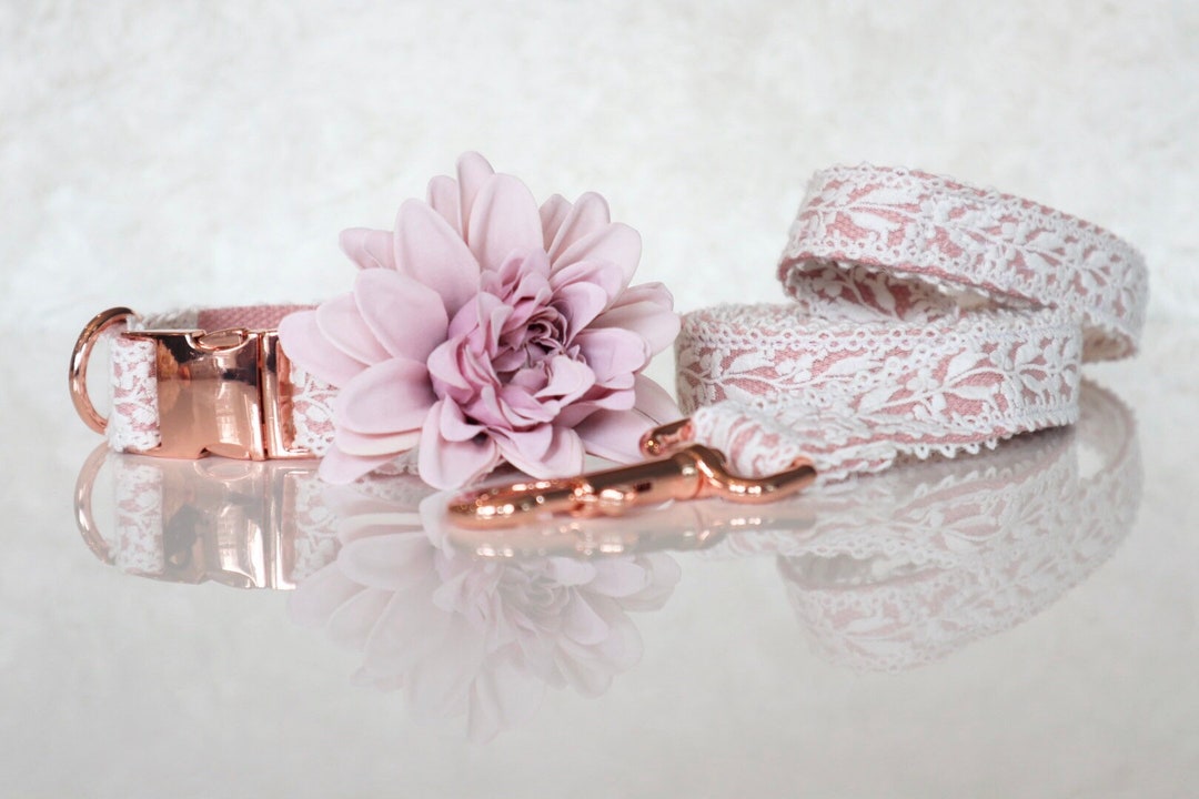 Christmas Sale!!!! Pink Elegant Lace Collar and Leash - Etsy