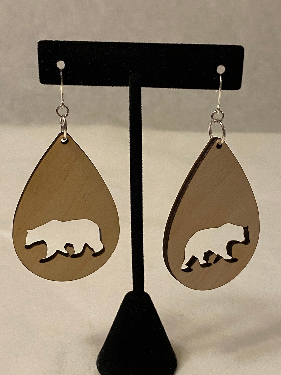 Bear Laser Cut Earrings - Etsy