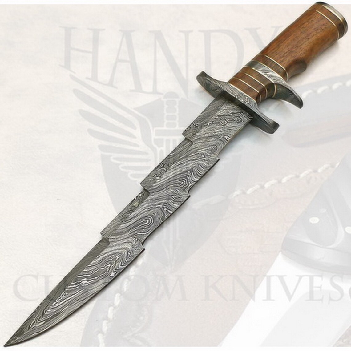 New Handmade Damascus Steel Kris Blade Hunting Knife With | Etsy