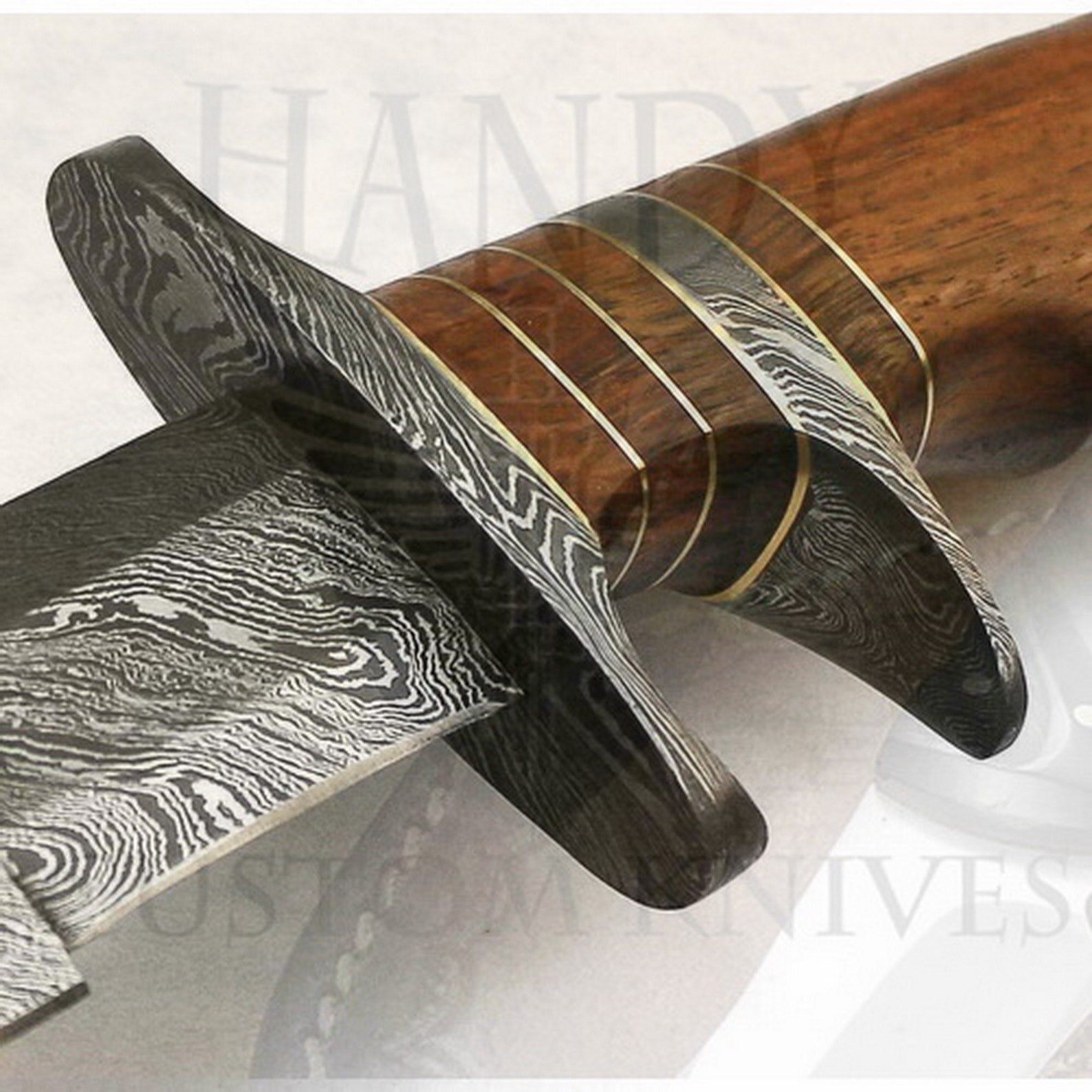 New Handmade Damascus Steel Kris Blade Hunting Knife With | Etsy