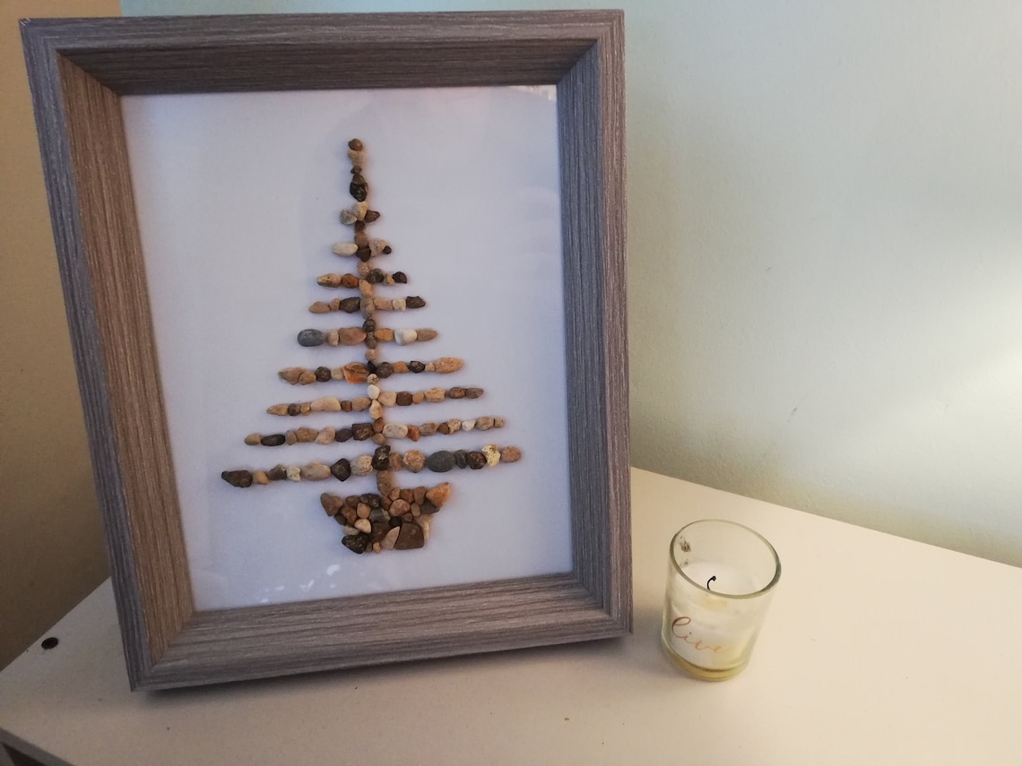 Christmas Tree Pebble Art - Etsy