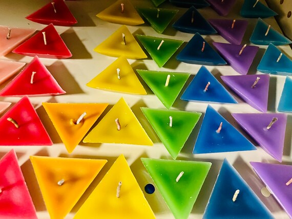 Mini Triangle Ritual Candles Ritual Candles Choose Color - Etsy