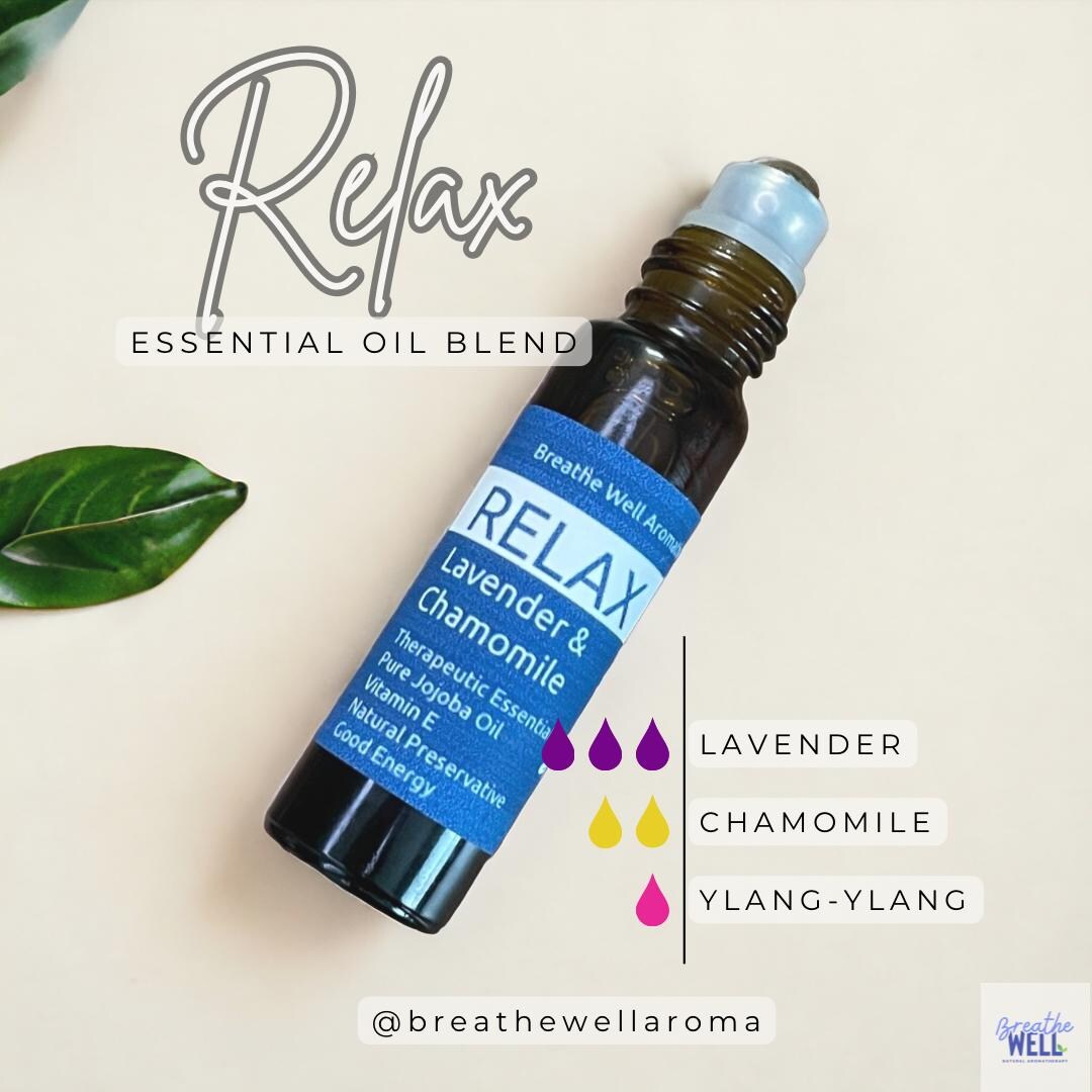 Relax Essential Oil Blend - Natural Perfume - Aromatherapy Roller ...