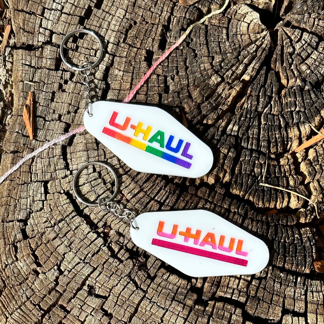 UHAUL Lesbian Keychain | Lightweight Acrylic Motel Key Tag Laser ...