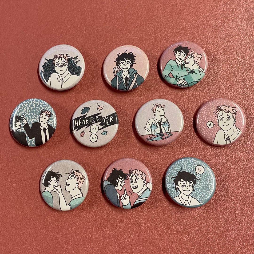 Heart Stopper 1.25 in / 32 Mm Pin Back Button | Nick and Charlie ...