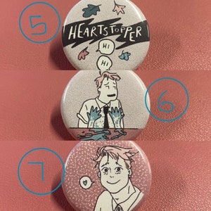 Heart Stopper 1.25 in / 32 Mm Pin Back Button | Nick and Charlie ...