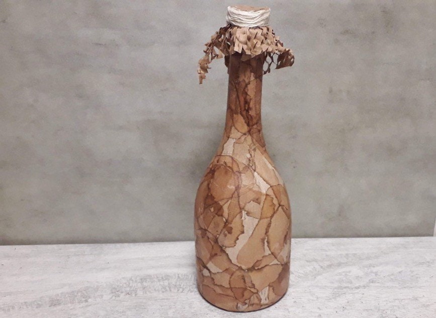 Decorated Bottle, Handmade Bottle Decor, Wine Bottle Decor, Hand ...