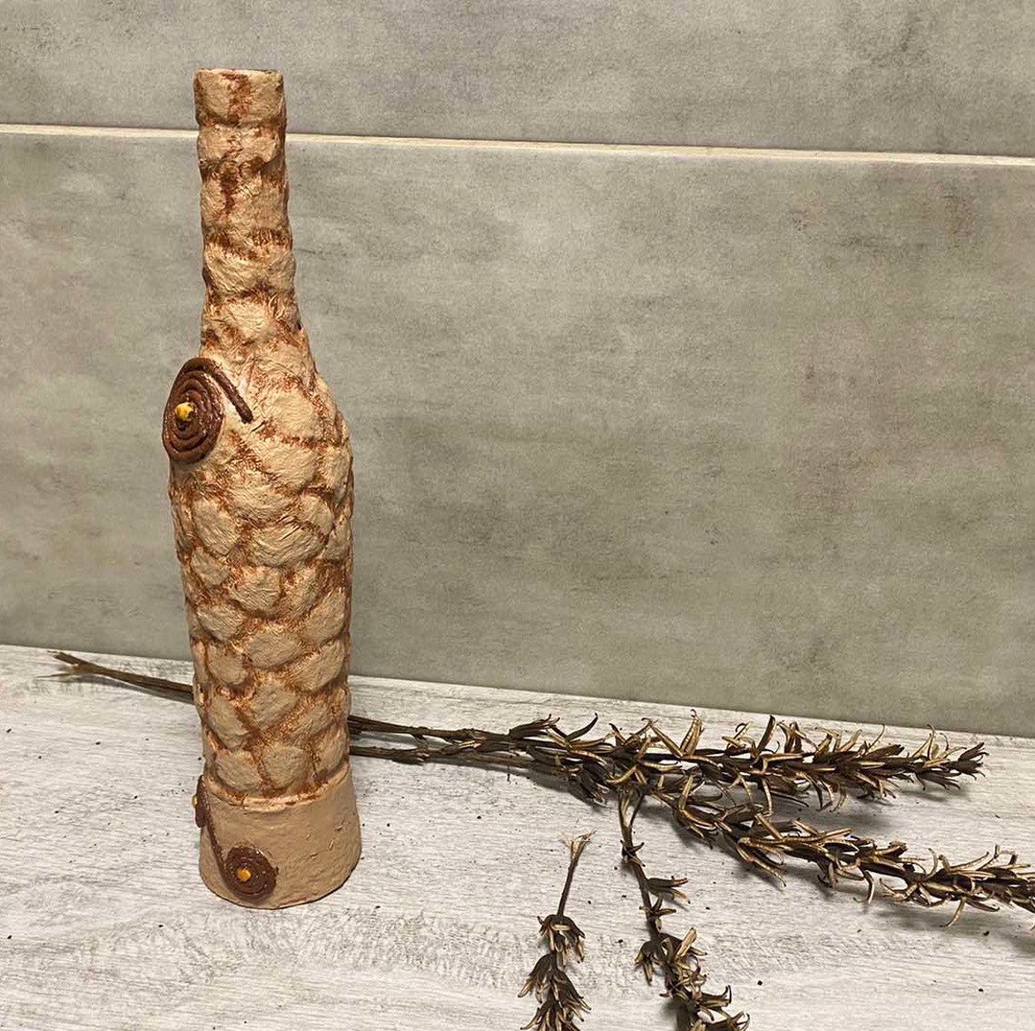 Decorated Bottle Handmade Bottle Decor Wine Bottle Decor - Etsy