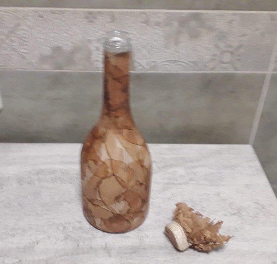 Decorated Bottle, Handmade Bottle Decor, Wine Bottle Decor, Hand ...