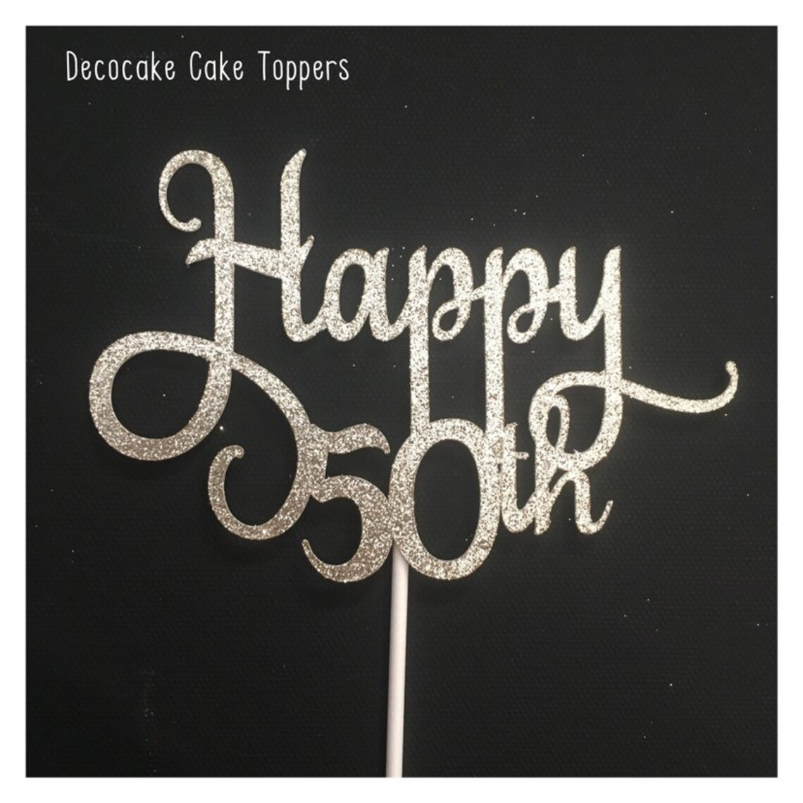Happy 50th Birthday Cake Topper Etsy