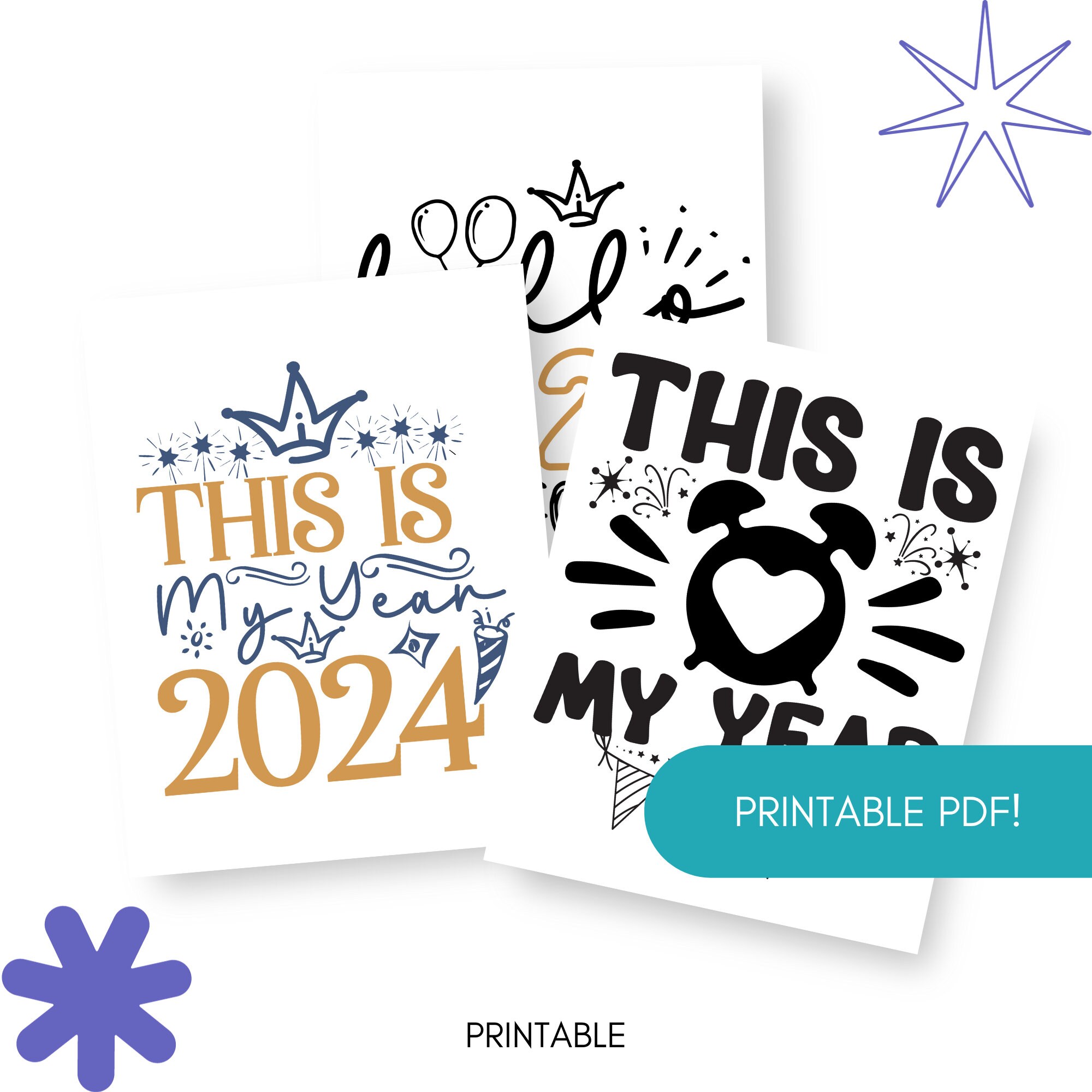Printable 2024 Pages for Planner, Journal, or Wall Printable 2024 Wall ...