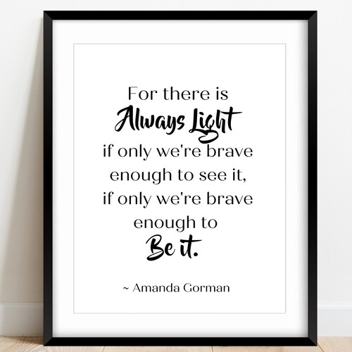 Amanda Gorman Poem the Hill We Climb Art Print. - Etsy