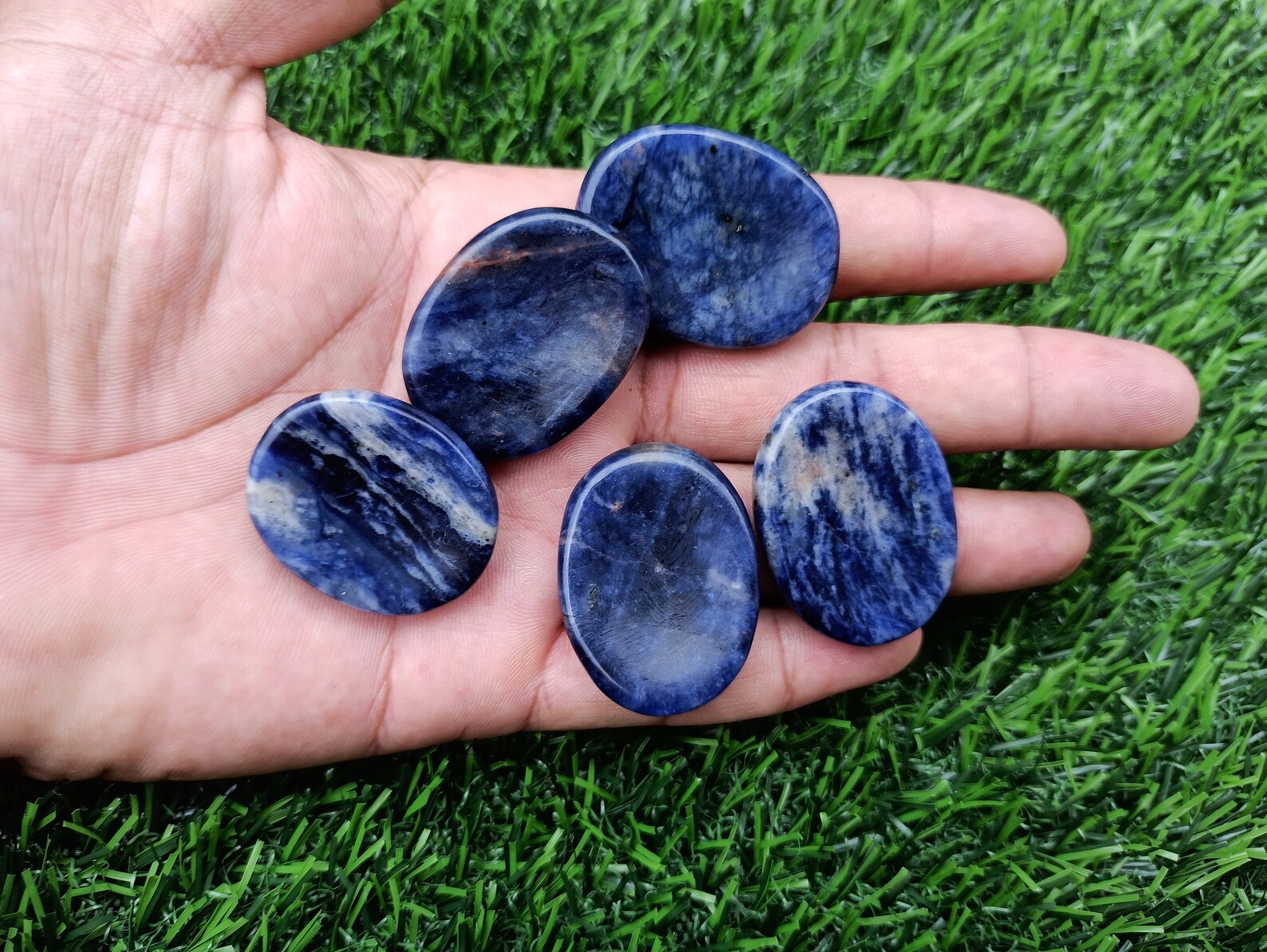 Sodalite Worry Stone Palm Stone Thumb Stone 30 to 40 MM Lot of - Etsy UK