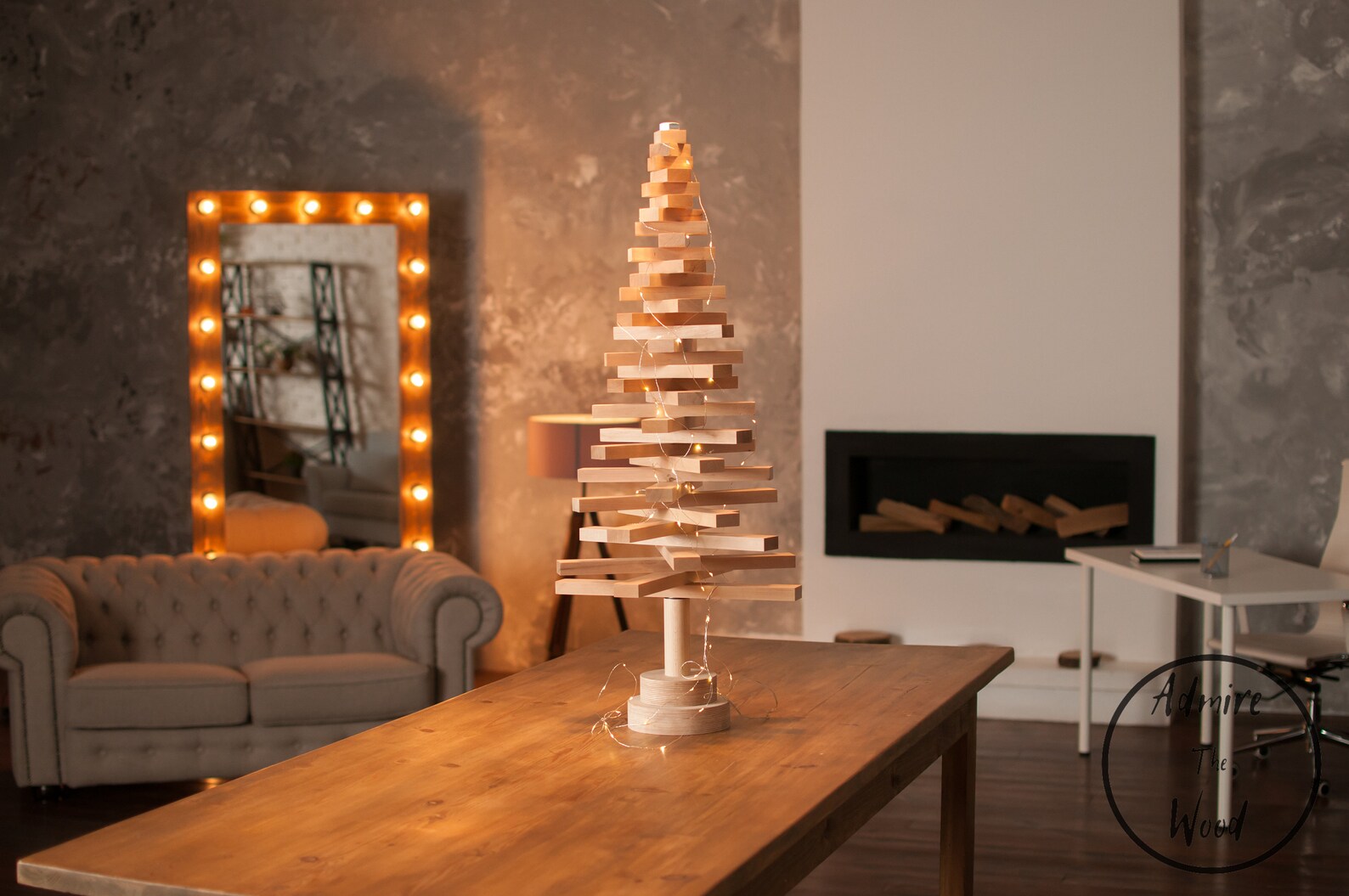 Christmas Tree Wooden Height 90 Cm 36 Inch Modern Tree - Etsy