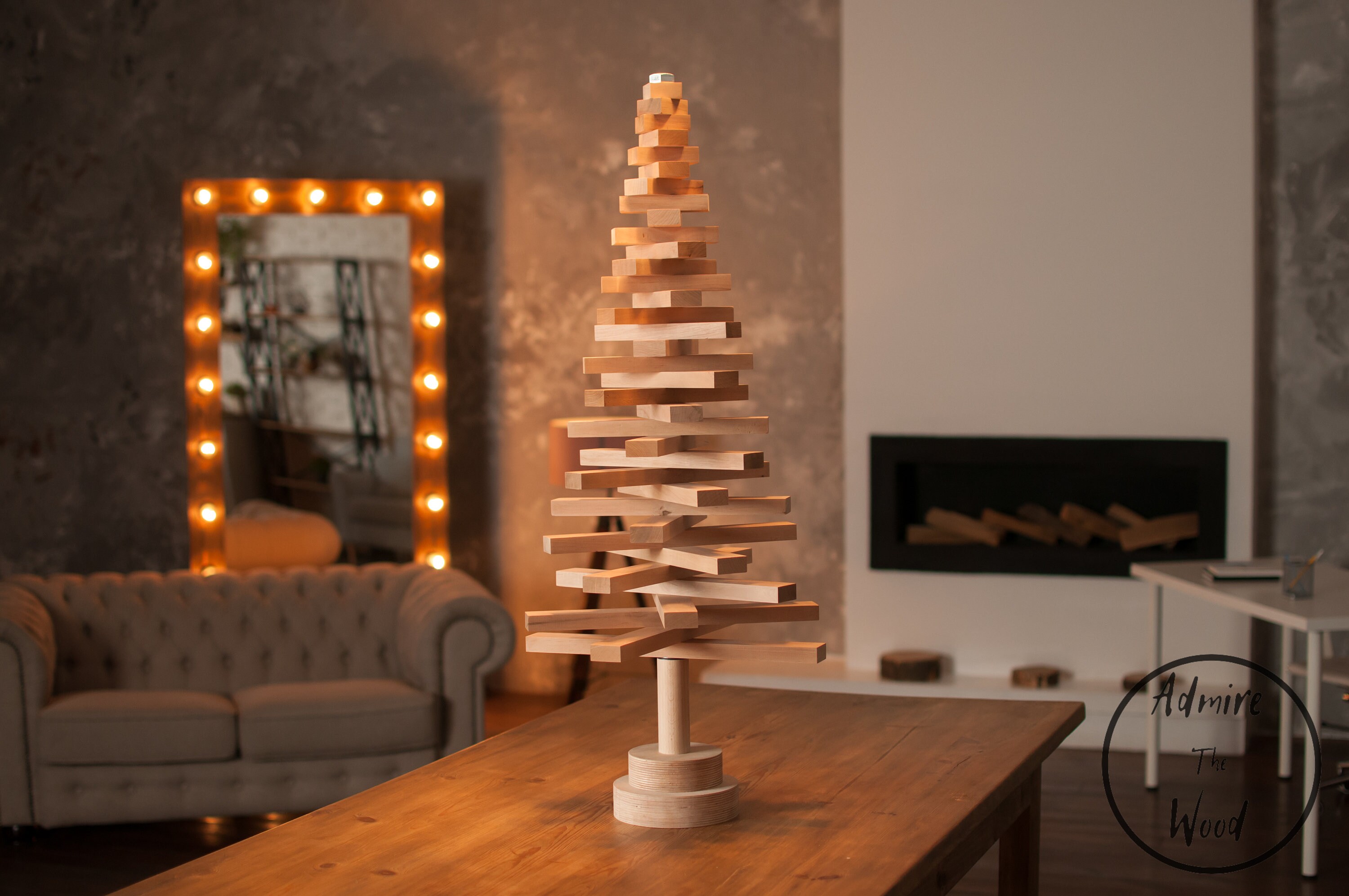 Christmas Tree Wooden Height 90 Cm 36 Inch Modern Tree - Etsy