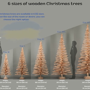 Christmas Tree Wooden Height 90 Cm 36 Inch Modern Tree - Etsy