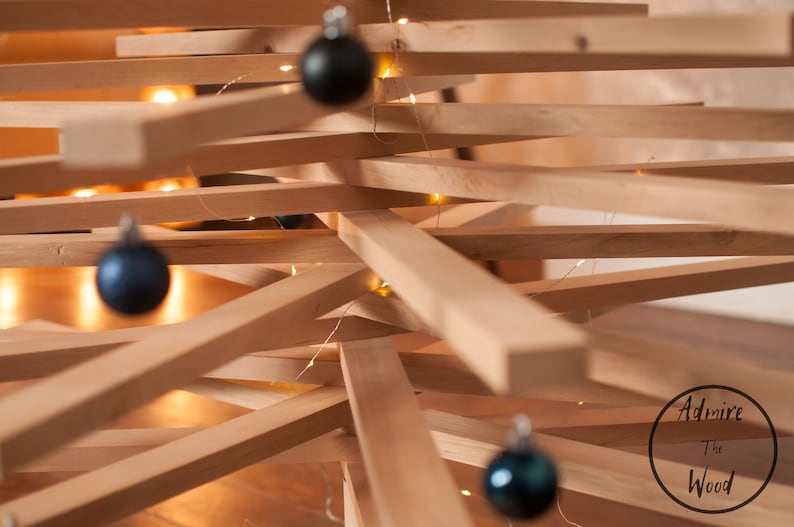 Reusable Wooden Christmas Tree, Modern Minimalist Holiday Decor ...