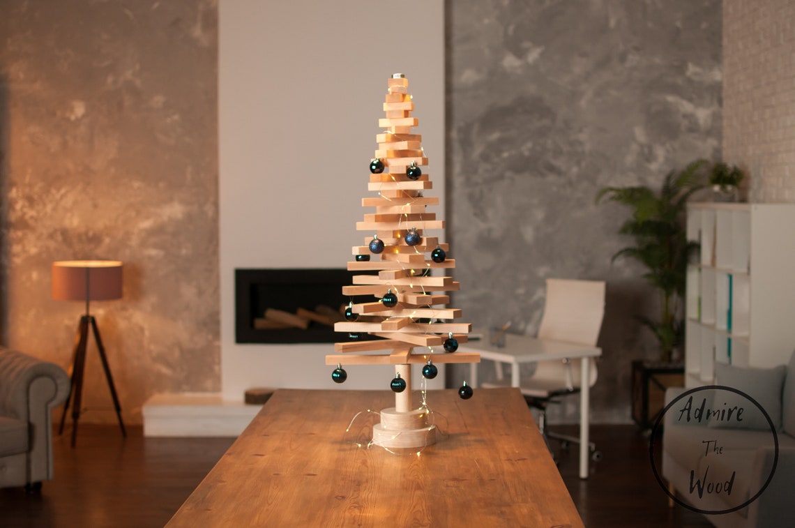 Christmas Tree Wooden Height 90 Cm 36 Inch Modern Tree - Etsy