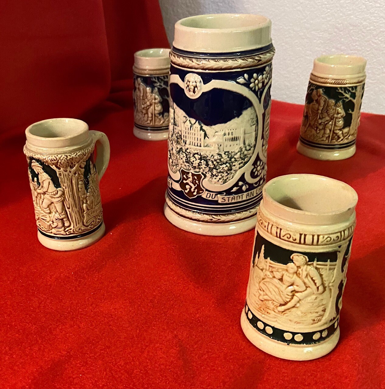 Classic Beer Steins Collectible Set. FIVE for One Price. Rare Combo ...
