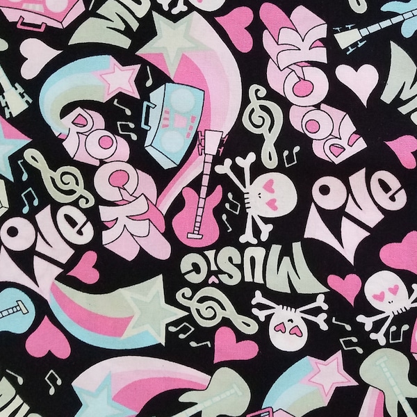 Rock and Roll Fabric - Etsy