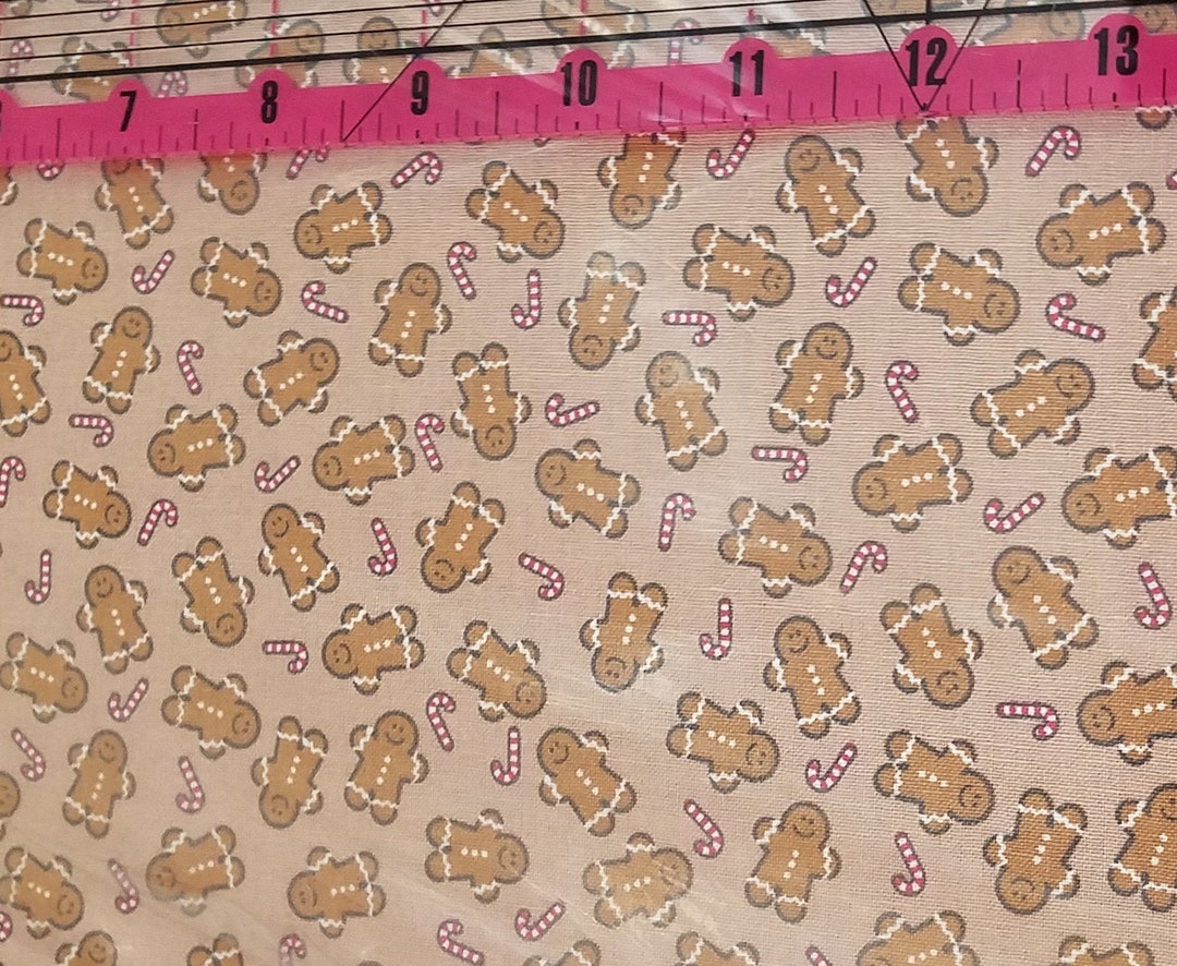 Gingerbread Men, Fabric, 100% Cotton, Quilter's Cotton, By-the-yard and ...
