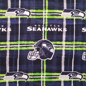 Seattle Seahawks FLANNEL Fabric, 100% Cotton, By-the-yard, Sport ...