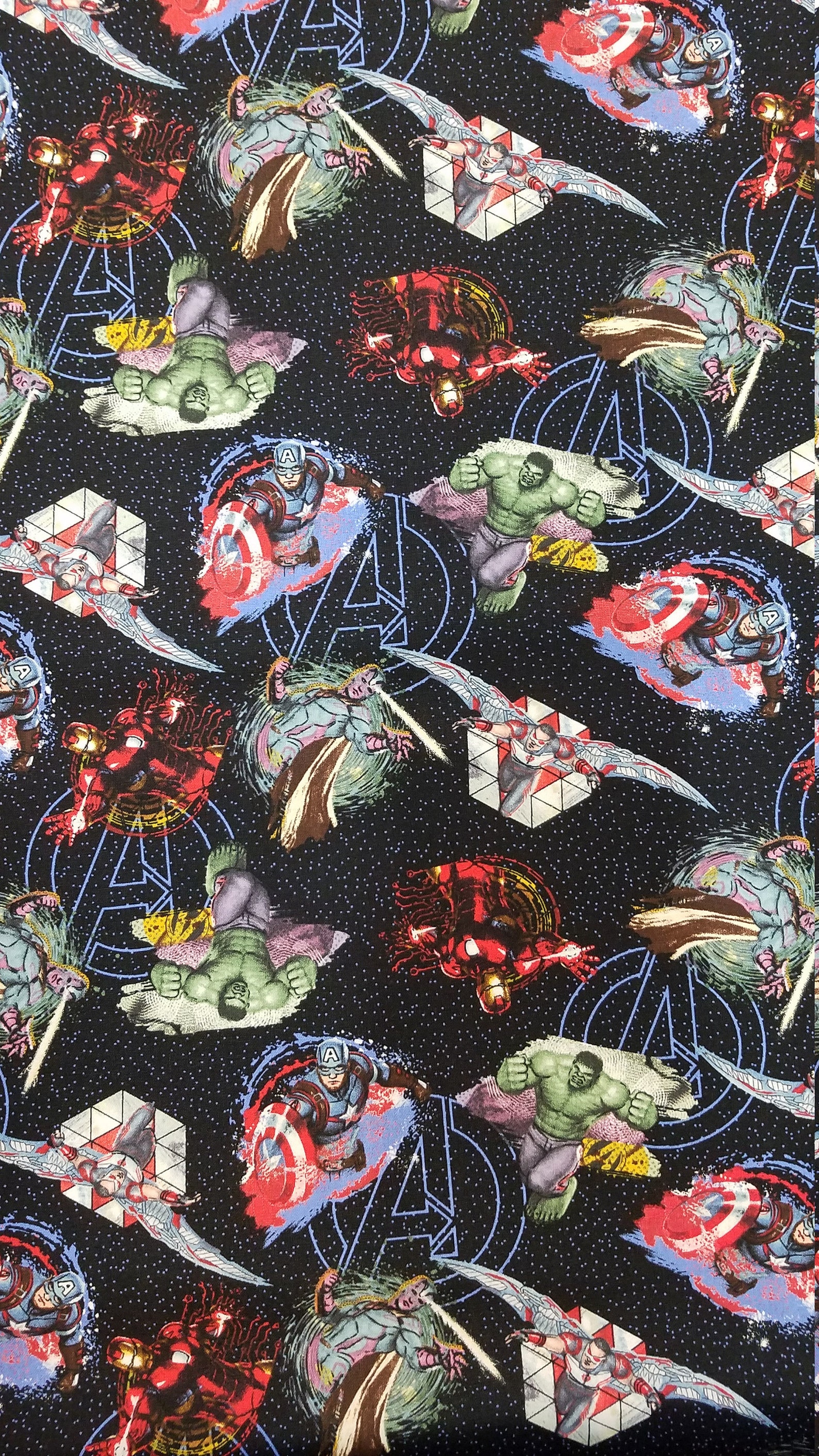 Marvel Avengers on Black, 100% Cotton, Novelty Fabric, By-the-yard ...