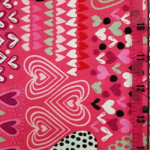 Sketched Heart FLANNEL Fabric, 100% Cotton, By-the-yard and Fat Quarter ...