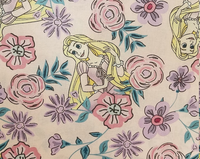 Disney Rapunzel Floral, 100% Cotton, Novelty Fabric, By-the-yard ...