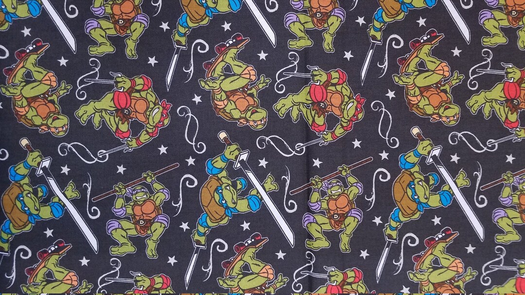 Teenage Mutant Ninja Turtle Fabric, 100% Cotton, Quilter's Cotton, By ...