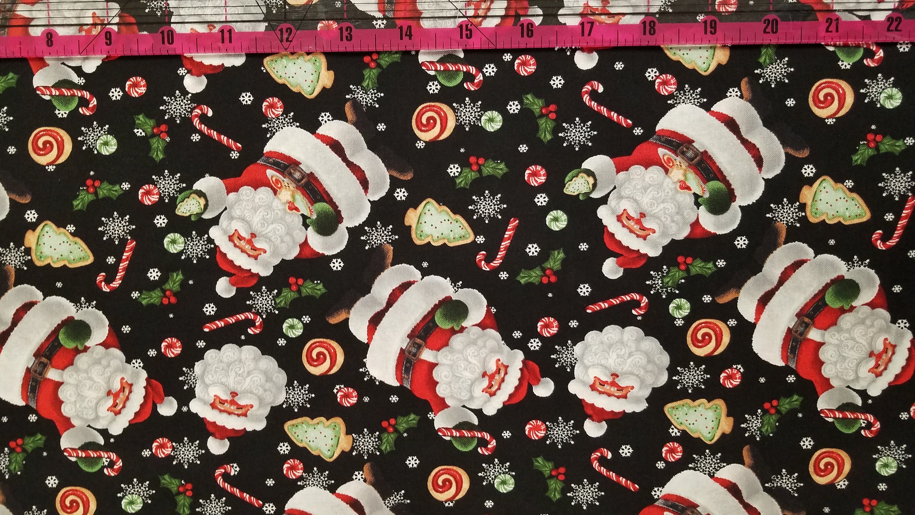 Cookies for Santa on Black Fabric 100% Cotton Christmas - Etsy